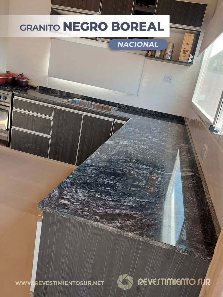 Granito Negro Boreal - Revestimiento Sur