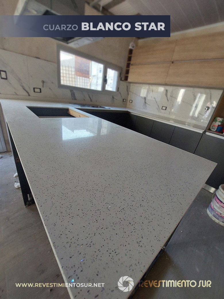 Cuarzo Blanco Star - Revestimiento Sur
