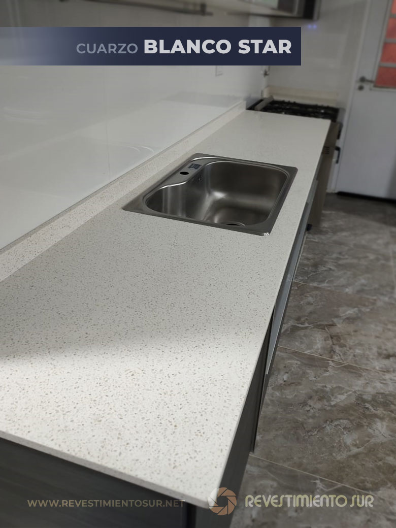 Cuarzo Blanco Star - Revestimiento Sur